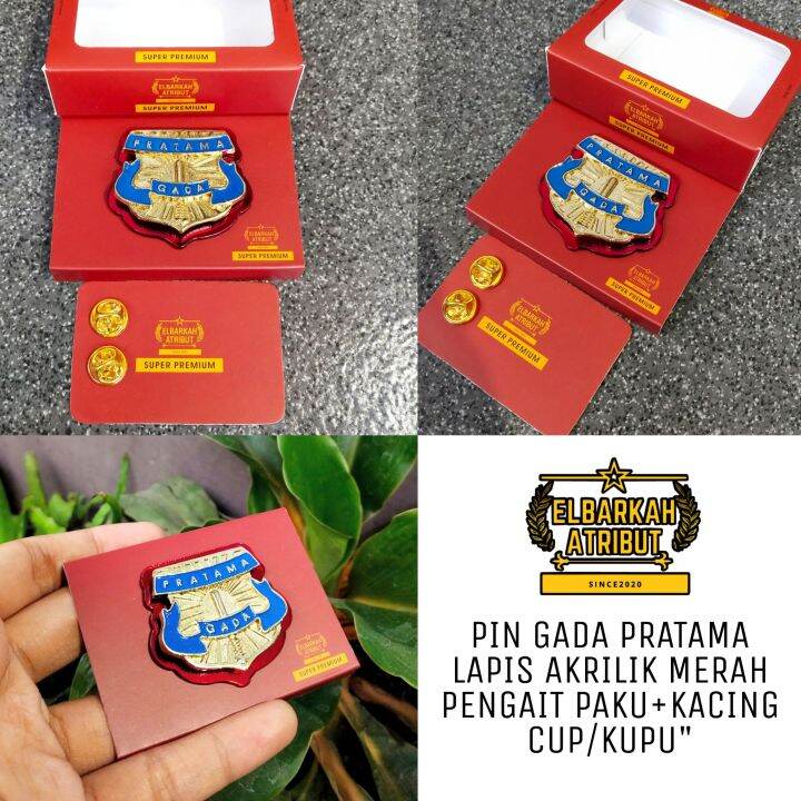pin gada pratama lapis akrilik SUPER PREMIUM / pin satpam security ...