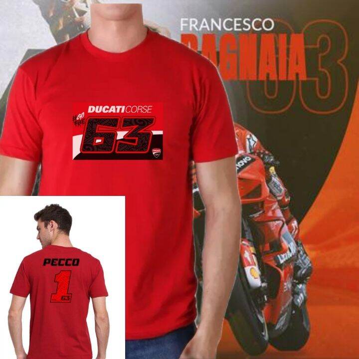 kaos baju Tshirt Distro MotoGP Francesco Bagnaia race number 1 Ducati ...