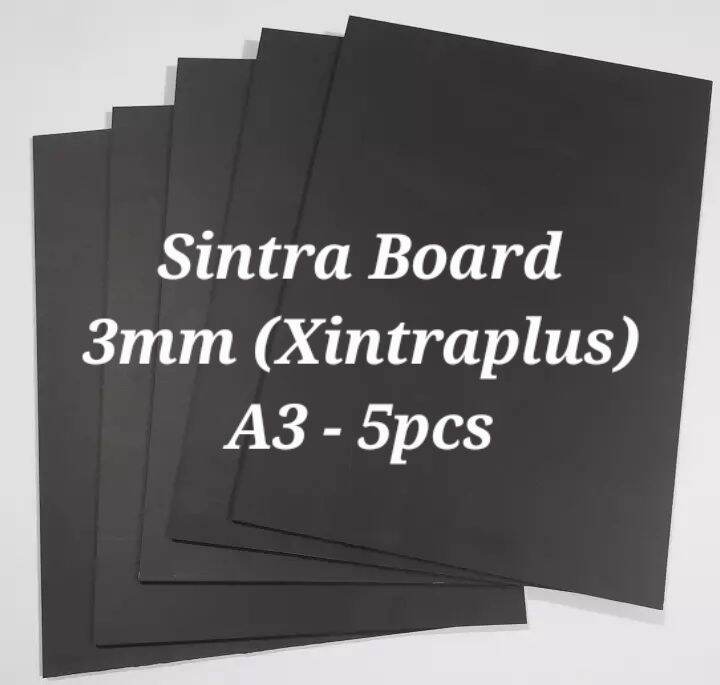 Sintra Board 3mm BLACK xintraplus A3 - 5pcs | Lazada PH