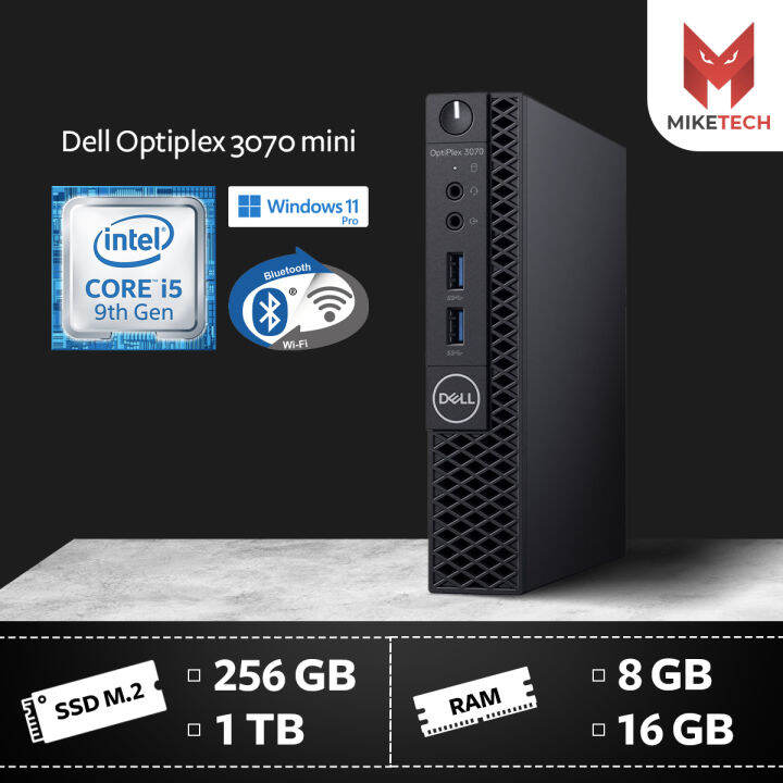 Dell Optiplex 3070 Mini-PC 9th Gen Intel Hexa-Core i5 16GB RAM 256GB NVMe SSD w/WiFi and ...