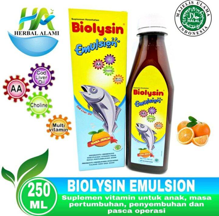 Biolysin Emulsion 250ml - Multivitamin Untuk Masa Pertumbuhan Anak ...