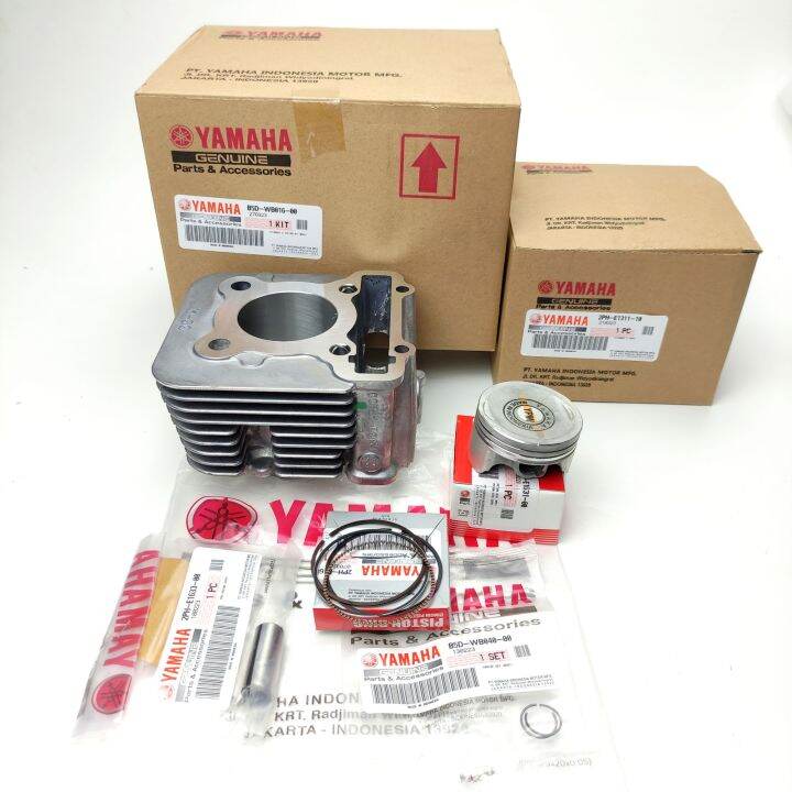 BLOK SEHER + PISTON KIT YAMAHA FREEGO. MIO M3. SOUL GT 125 LED B5D-WB016-00 ORIGINAL YGP ...