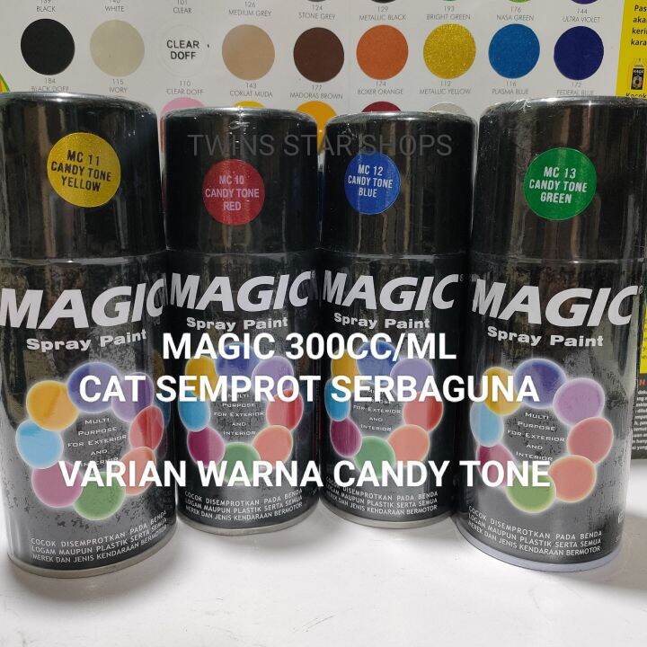 Magic Spray Paint Pilox Pilok Magic Ready Berbagai Warna Candy Tone Red ...