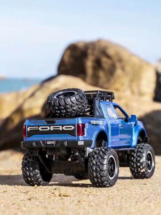 LEO 1:32 Ford Raptor F150 Alloy Car Model car for kids truck toys for ...