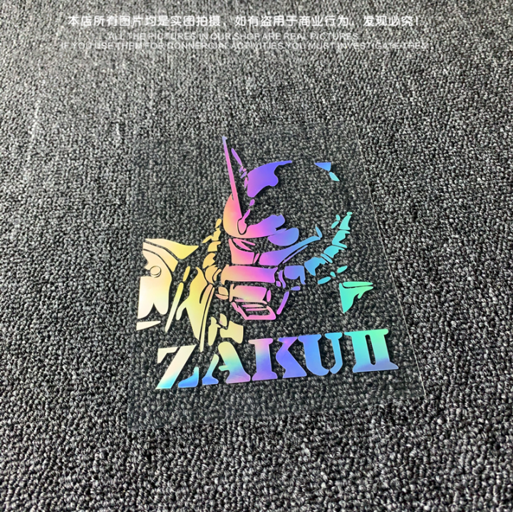 Cartoon Gundam Zagu Hollow-out Car Stickers Gundam Mobile Warrior Armor ...