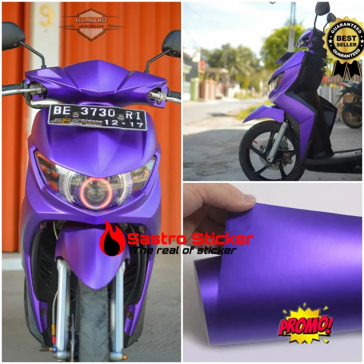 Stiker skotlet motor metalik doff ungu | Lazada Indonesia