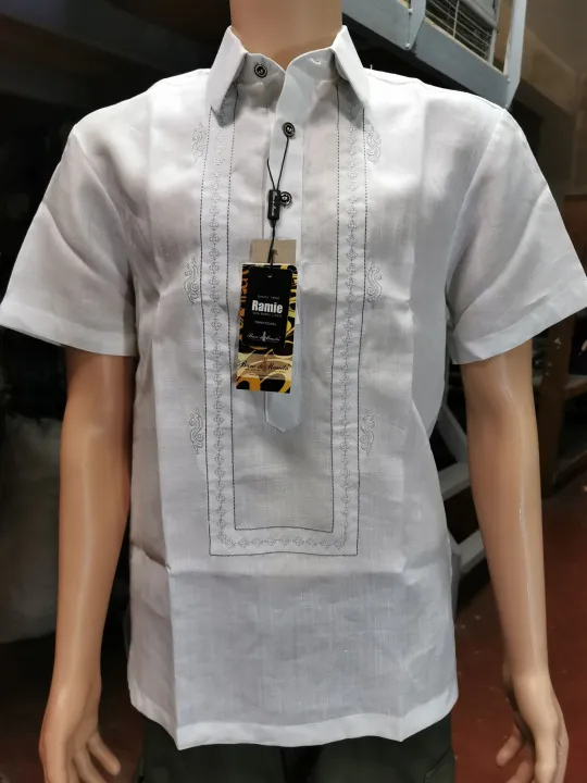 Baro de Manila Short Sleeves Gusot Mayaman (white/gray/cream/yellow ...