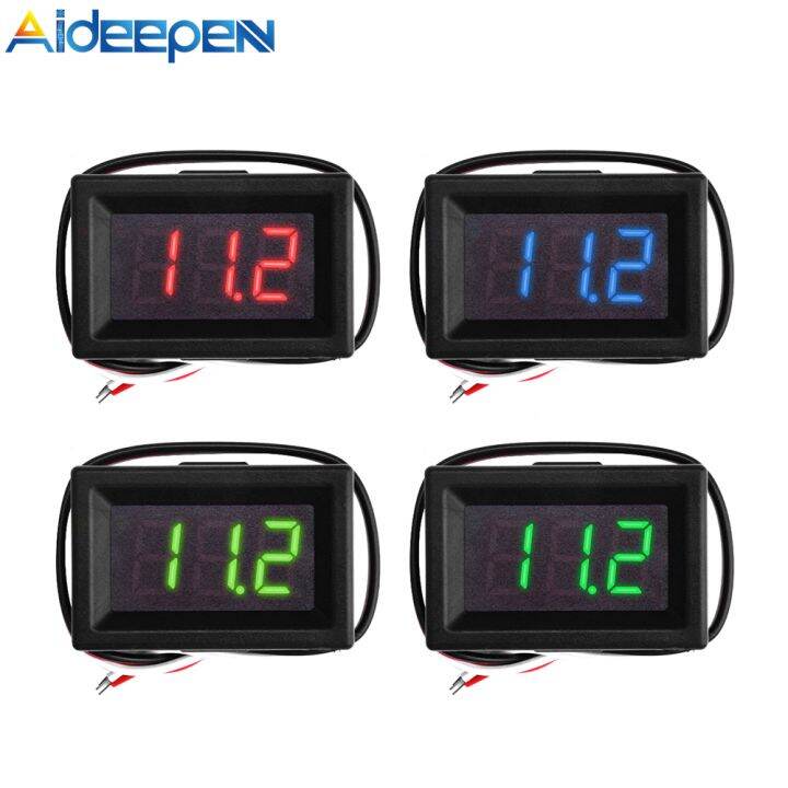 Aideepen 0 36 Inch Dc 3 30v Digital Voltmeter Voltage Tester Gauge Led Display 3 Wire Volt Meter