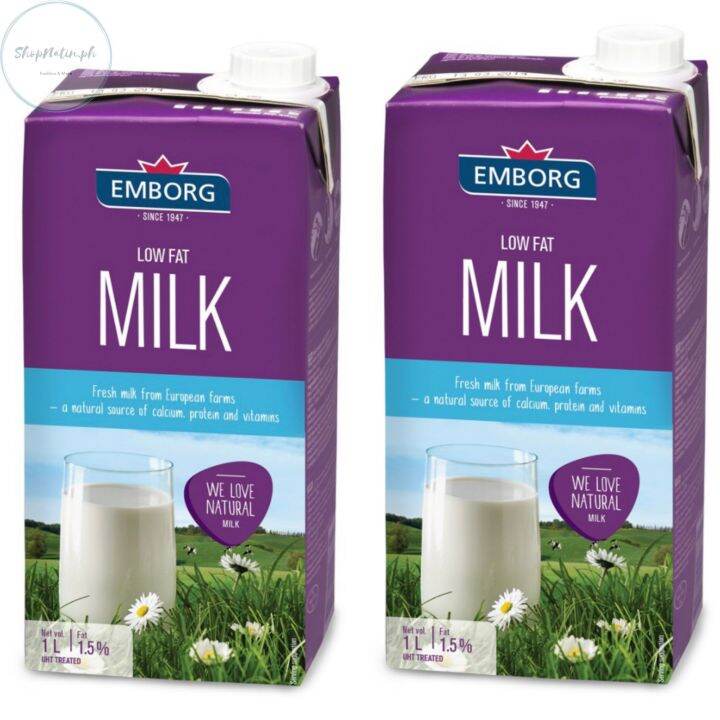 Buy One Take One Emborg Full Cream Milk and Low Fat Milk 1Liter Each ...