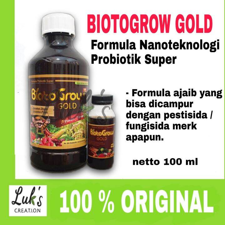 BIOTOGROW GOLD 100 pupuk hayati nanoteknologi probiotik super | Lazada ...