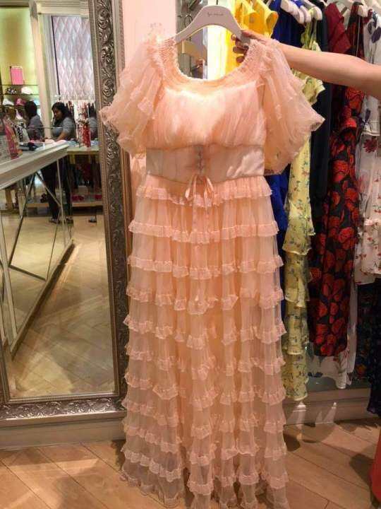 Lyn around brand เดรสยาว แขนอลังการ เป็นซับกางเกง ใส่ 1 ครั้ง ซื้อมา ...