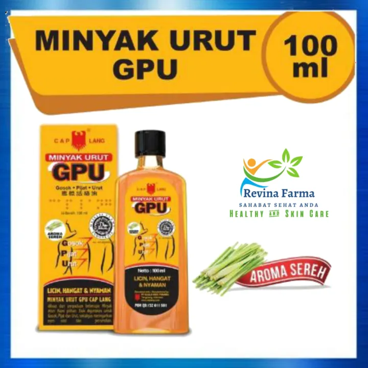 Minyak Urut GPU 100ml, Minyak GPU Gosok Pijat Urut 100% Produk Original ...