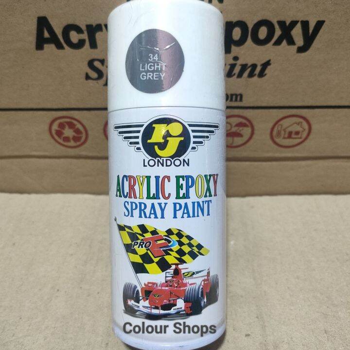 Pilok Pilox Cat RJ Light Grey Abu Abu 34 150cc Cat Semprot RJ London ...