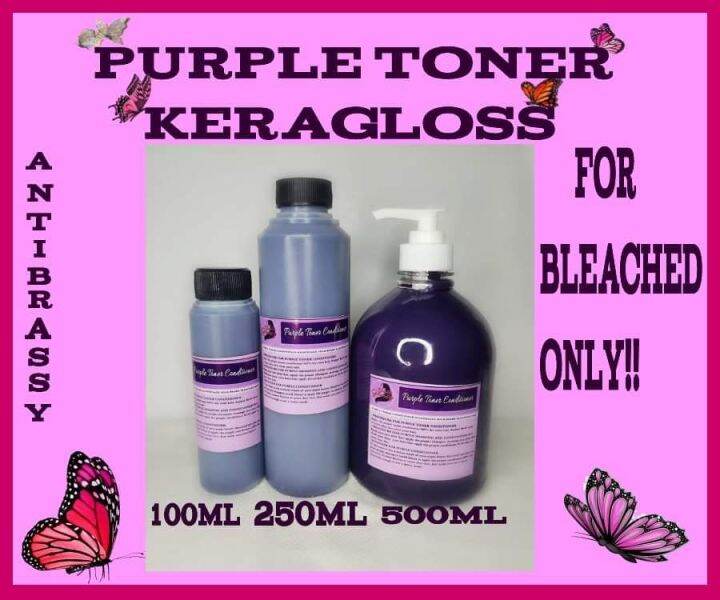 PURPLE KERATIN TONER /Conditioner (100ml/250ml/500ml)Anti-Orange and ...
