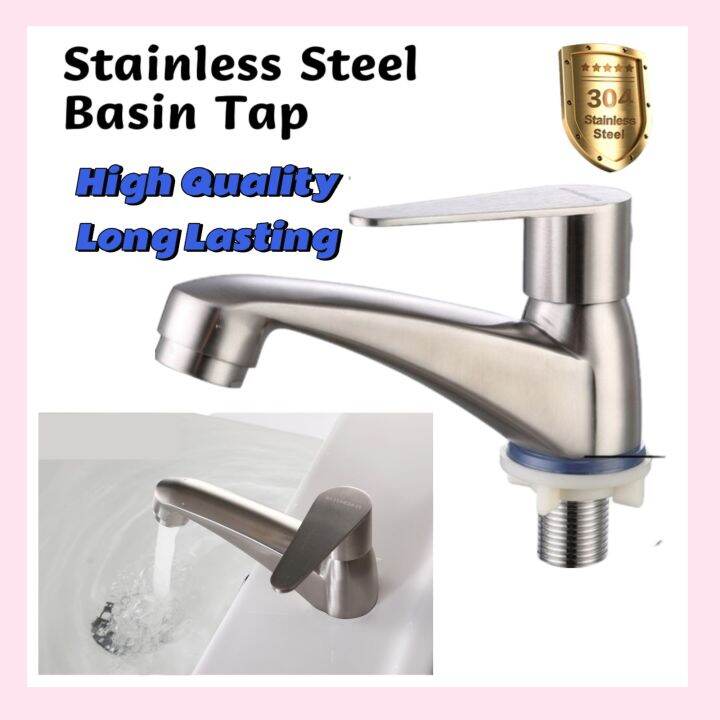 Stainless Steel SUS304 Basin Tap Sink Tap Bathroom Faucet | Lazada