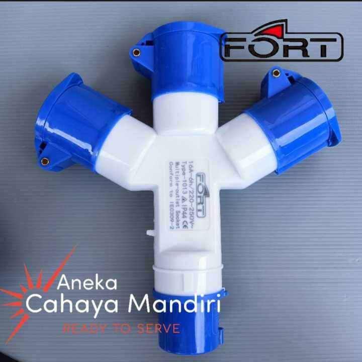 Industrial plug SOCKET CEE 1013 3cabang 3pin 16a FORT | Lazada Indonesia