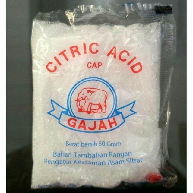 sitrun 50gr cap GAJAH/CITRIC ACID/ASAM SITRat/pemutih/sitrun serbaguna ...