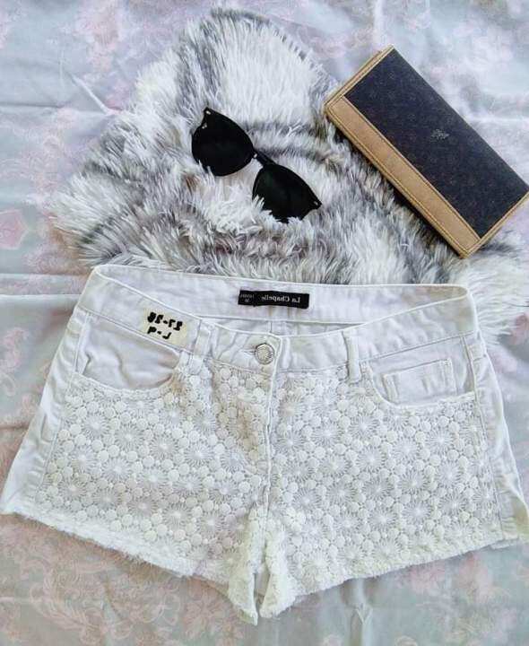 WHITE SHORT ( DENIM ) UKAY-UKAY | Lazada PH