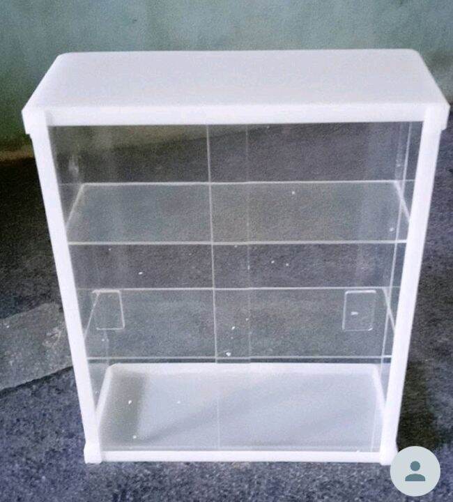 Etalase Rak Display Akrilik Putih | Lazada Indonesia