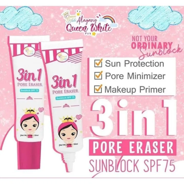 Queen White 3in1 Pore Eraser with SPF75 | Lazada PH