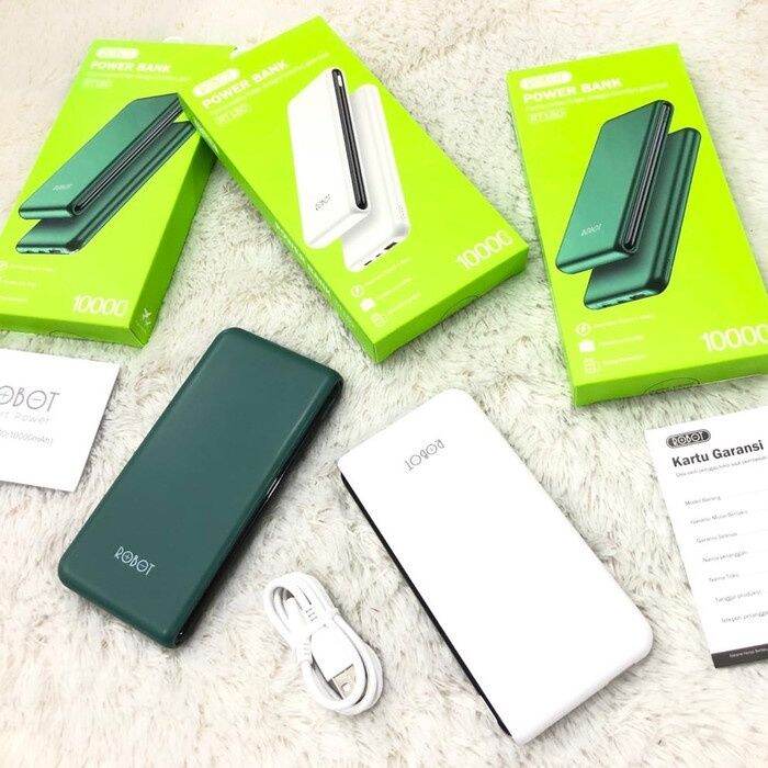 GG - powerbank robot RT 180 10000mah 2.4A dual input port type C dan micro USB powerbank robot ...