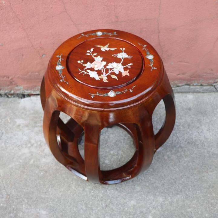 Chinese-Style Antique Solid Wood Drum Stool Rosewood round Stool ...