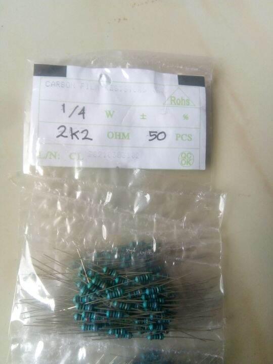 resistor 2k2 ohm 1/4watt per pack | Lazada Indonesia