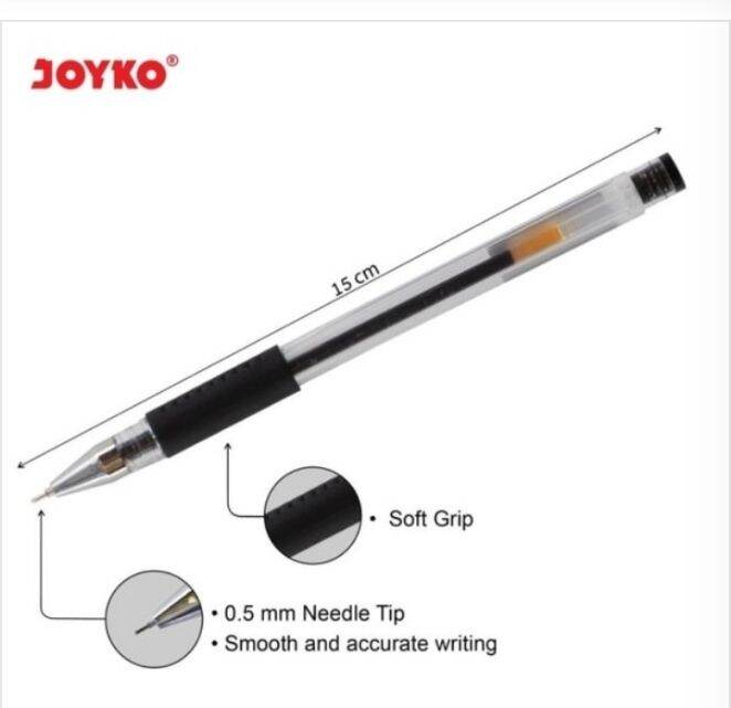 Pulpen / Ballpoint Gel Joyko JK-100NT 0,5 mm - Hitam (Pack isi 12 Pcs) | Lazada Indonesia
