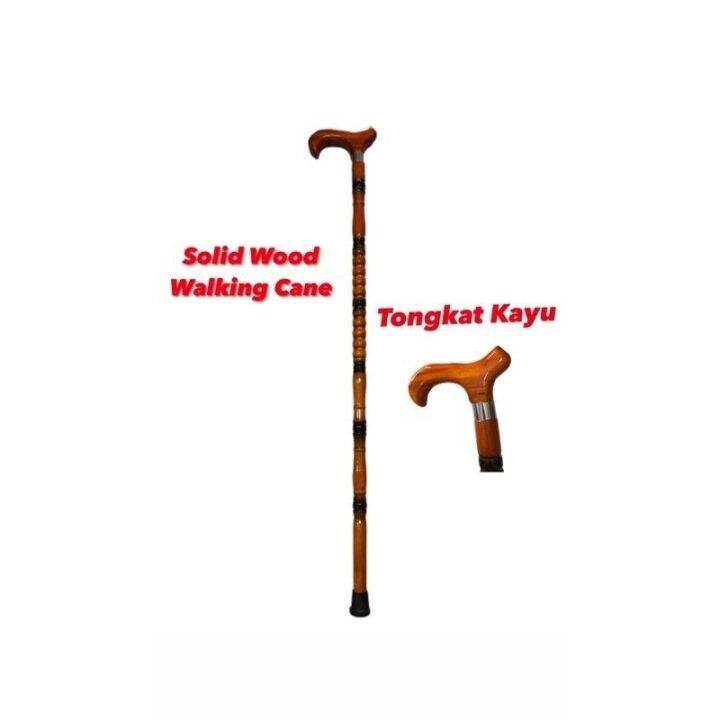 Wooden Tongkat Kayu Wooden Walking Cane Old People | Lazada