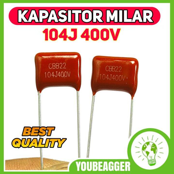 Kapasitor milar 104j 400v | Lazada Indonesia