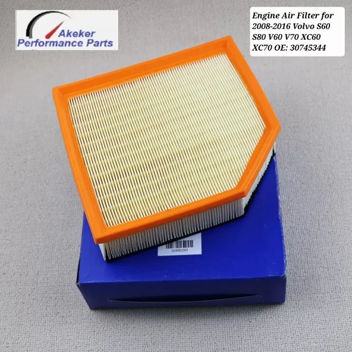 Engine Air Filter for 2008-2016 Volvo S60 S80 V60 V70 XC60 XC70 OE ...