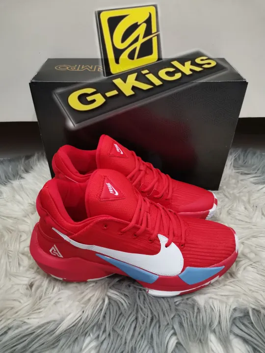 Giannis Freak 2 University Red Basketball Shoes With Free Quality Socks ...