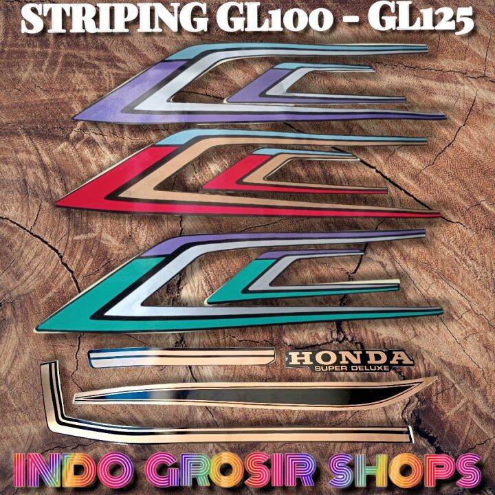 Sticker stiker striping gl 100 gl 125 gl series | Lazada Indonesia