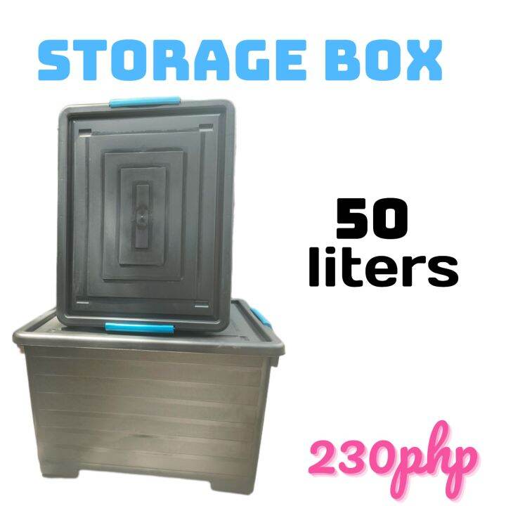 storage box, organizer box, 50 liters storage box, stock box | Lazada PH