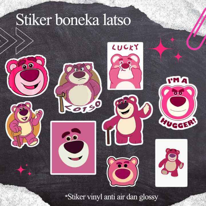 ISI 40 PCS STIKER ANIMASI LOTSO LUCU AESTETIC TERBARU VYNYL STIKER ANTI ...
