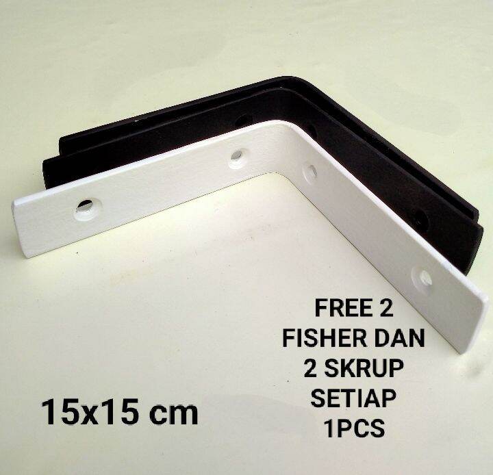 Rak Besi Siku Besi Ambalan Rak Penyangga papan rak dinding gantungan ...