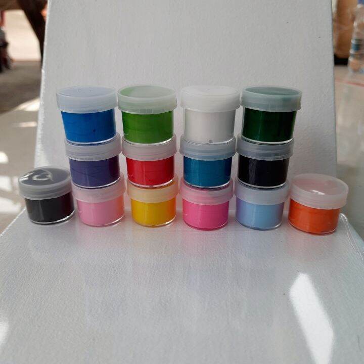 paket set cat lukis acrylic acylic 10ml 15pcs warna primer pastel aman ...