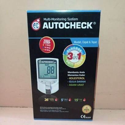 alat cek darah autocheck 3 in 1 / alat cek gula darah / asam urat ...