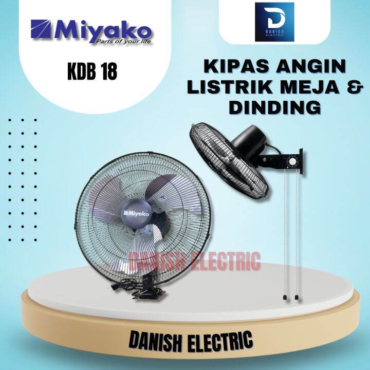 KIPAS ANGIN DINDING TEMBOK KIPAS INDUSTRIAL WALL FAN MIYAKO KDB-18 ELECTRIC FAN | Lazada Indonesia