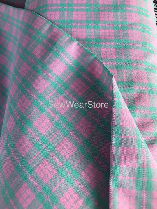 Pinklawan Checkered Fabric Textile Tela Cloth 60” width sold per yard ...
