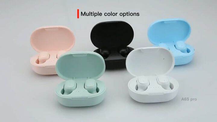 A6S TWS บลูทูธ 5.0 หูฟังบลูทูธ หูฟังไร้สาย หูฟังเสียงยกเลิกชุดหูฟัง ...