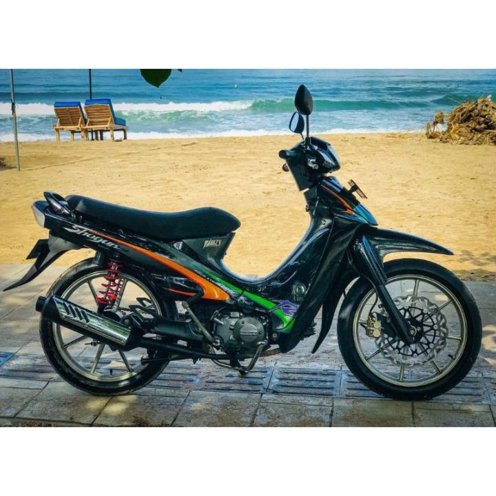 STRIPING STANDAR ORI SHOGUN 110 2001 LIS STICKER DECAL SUZUKI SHOGUN 2002 HITAM | Lazada Indonesia