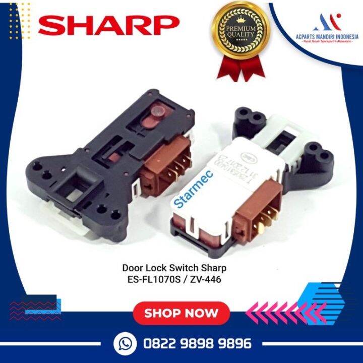 door lock / switch pintu ZV-446 mesin cuci sharp front loading | Lazada Indonesia
