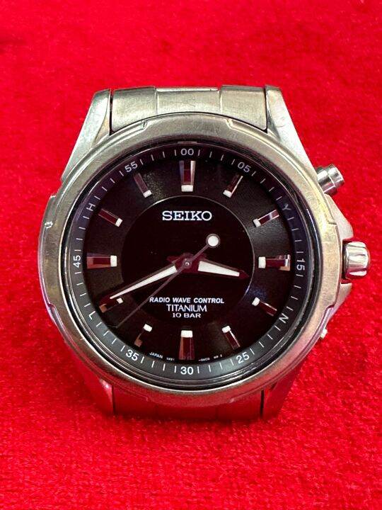 SEIKO RADIO WAVE CONTROL TITANIUM 10 BAR Quartz ตัวเรือนTITANIUM นาฬิกา ...