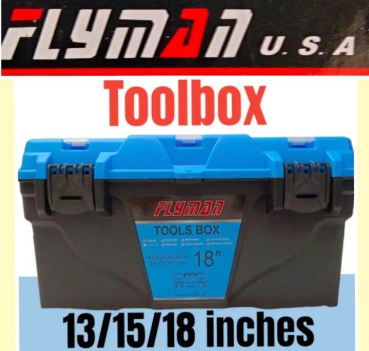 flyman original Toolbox size 13/15/18 inches long | Lazada PH