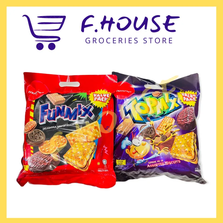 Munchy's Topmix / Funmix Assorted Biscuits (500g) | Lazada