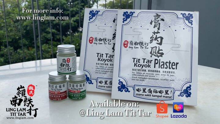 Ling Lam Tit Tar Koyok Plaster 5 piece per box 嶺南跌打新型膏药贴 5片装 | Lazada