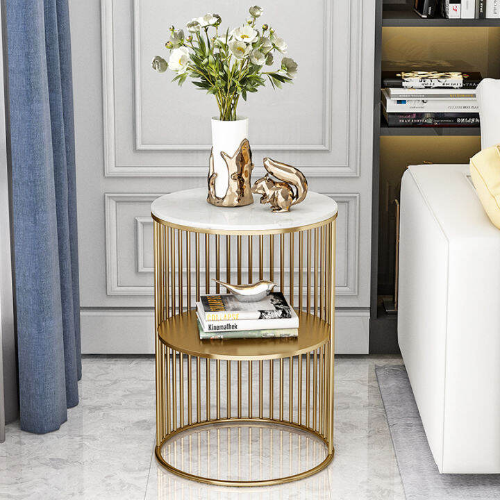 Nordic Iron Light Luxury Small Coffee Table, Sofa Corner Cabinet ...