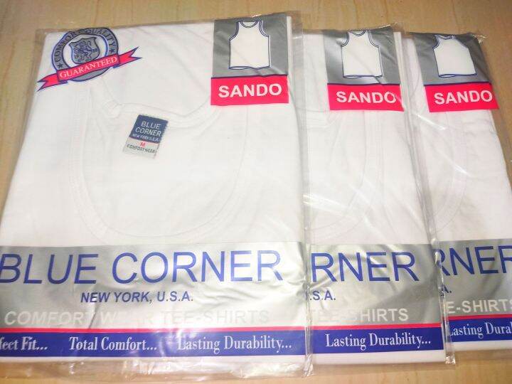 Original Blue Corner White Sando for Adult Men | Lazada PH