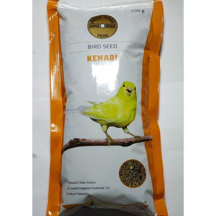GOLD COIN MAKANAN BURUNG KENARI 250 gram gold coin bird seed kenari ...